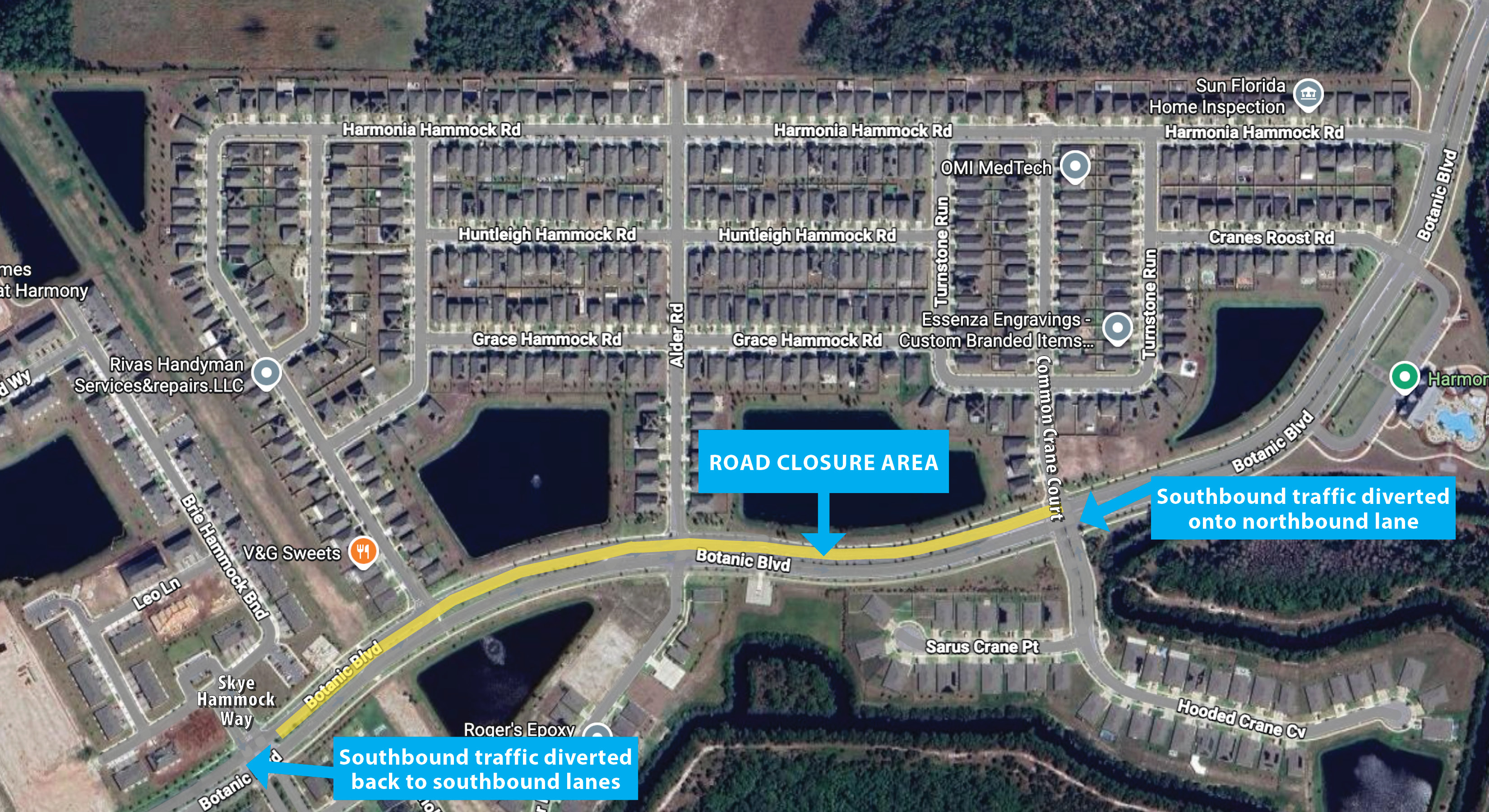 Botanic Boulevard road closure | Toho Water Authority